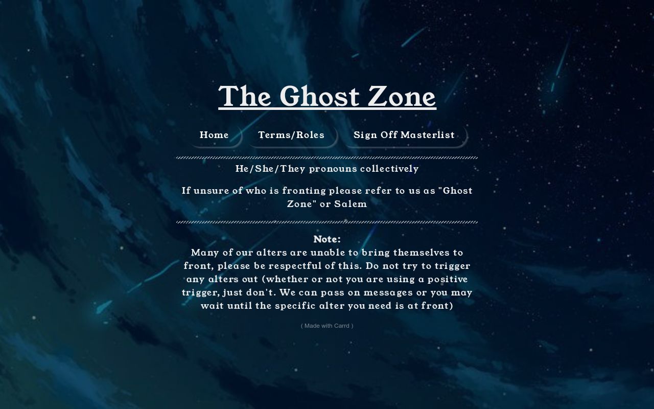 The Ghost Zone